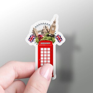 London Phone Booth Sticker - Etsy