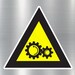 Rotating Gears Warning Sign Sticker - Etsy