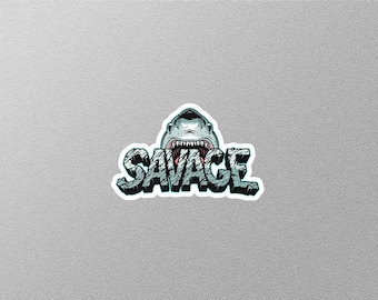 SAVAGE Curved Vinyl Decal Sticker for Rear Window - Etsy