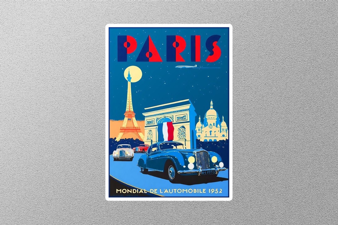Vintage Paris Travel Sticker - Etsy