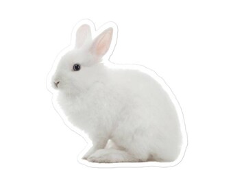 Happy Rabbit Sticker Cartoon Rabbit Cute Bunny White Rabbit - Etsy