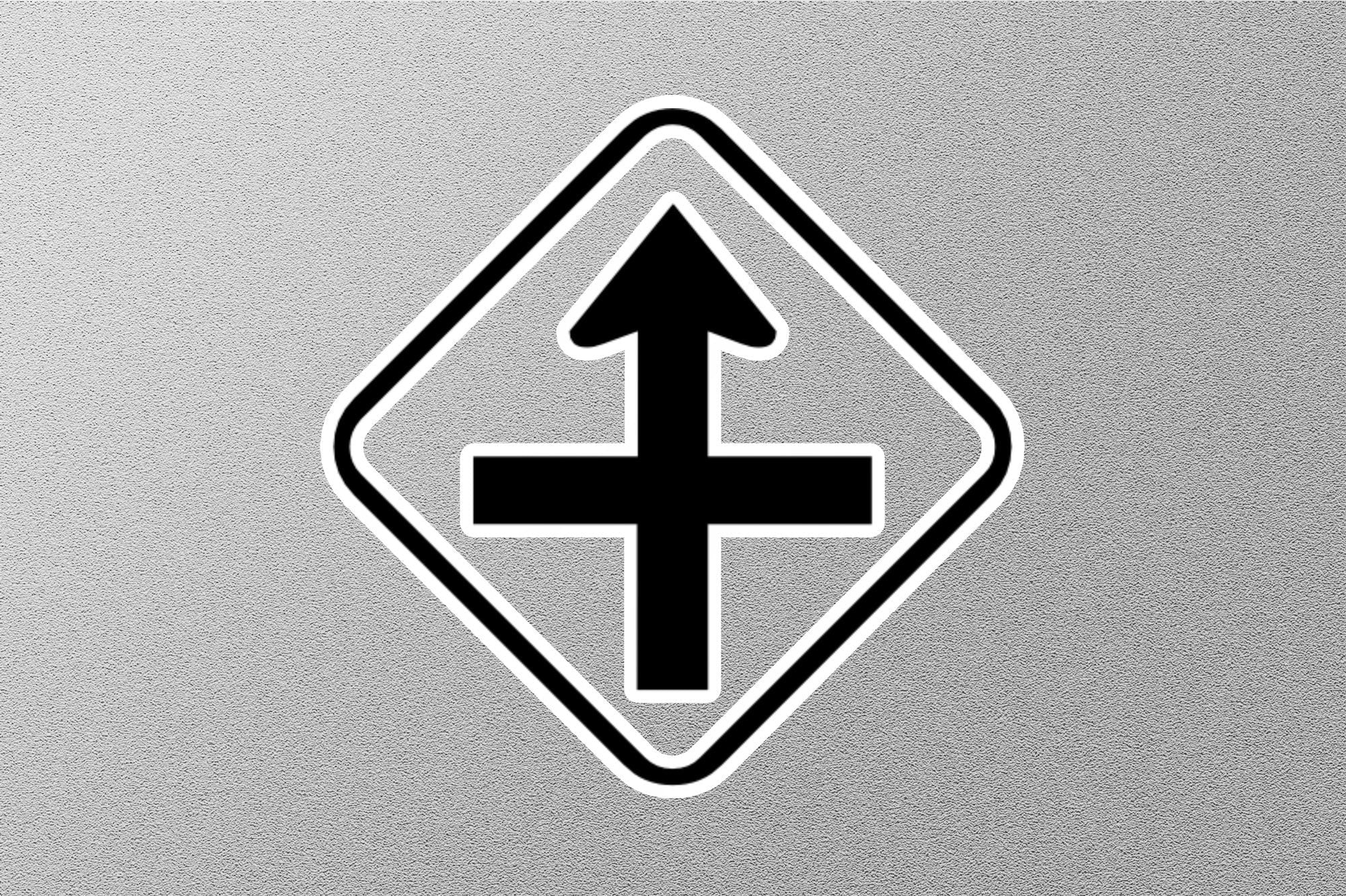 Blank Crossroads Sign