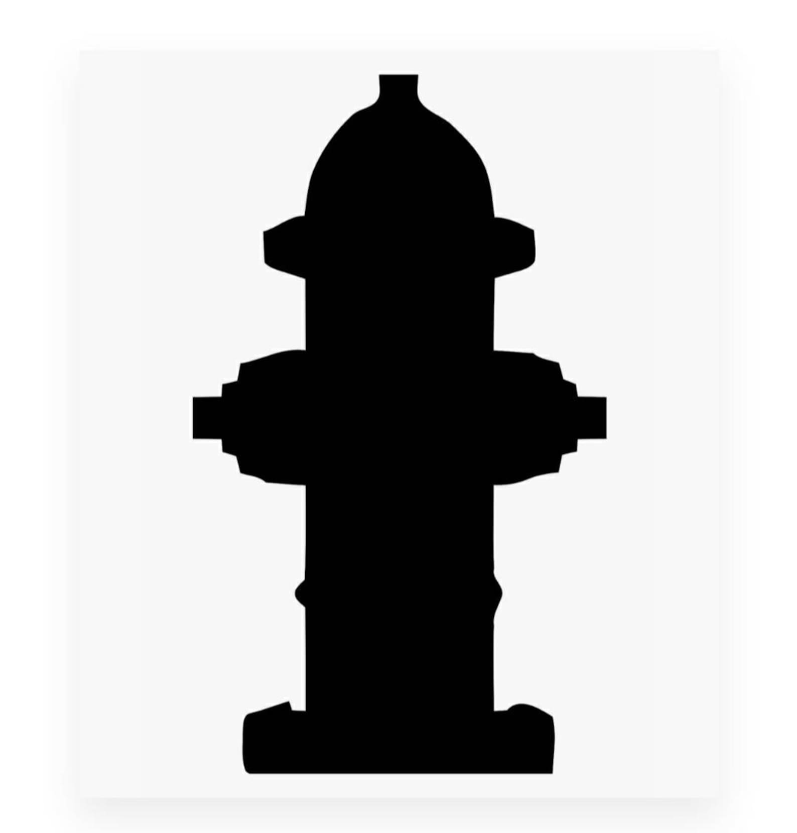 Fire Hydrant Vinyl Decal Sticker Black - Etsy