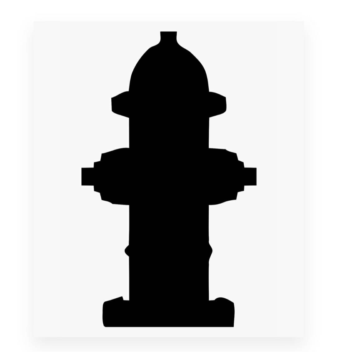 Fire Hydrant Vinyl Decal Sticker Black - Etsy