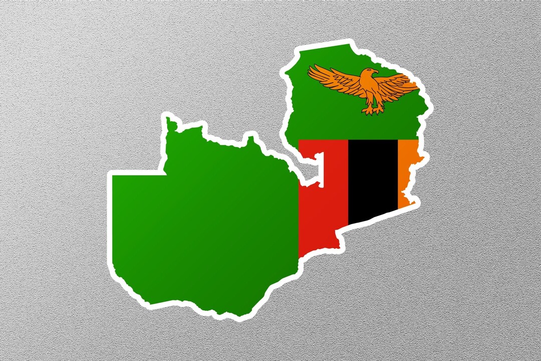 Zambia Country Flag Sticker - Etsy