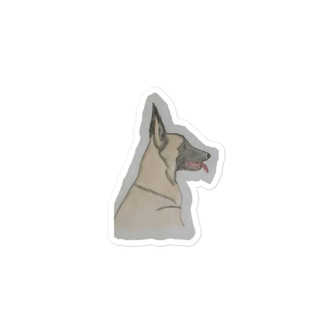 Dog Drawing Sticker - Etsy