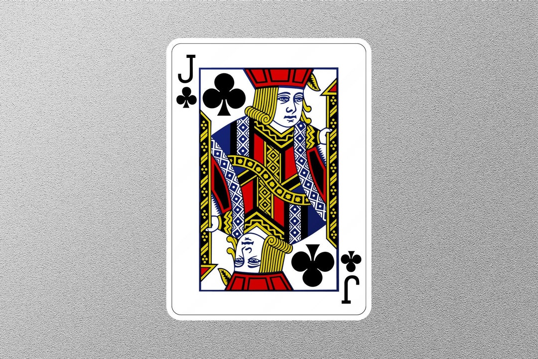 Joker of Clubs Cards Sticker - Etsy