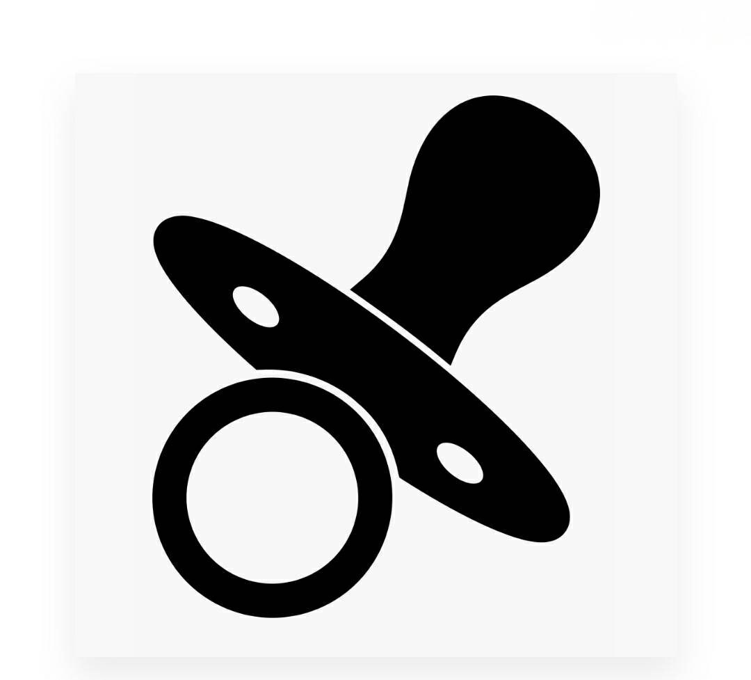 Pacifier Vinyl Decal Sticker Black - Etsy