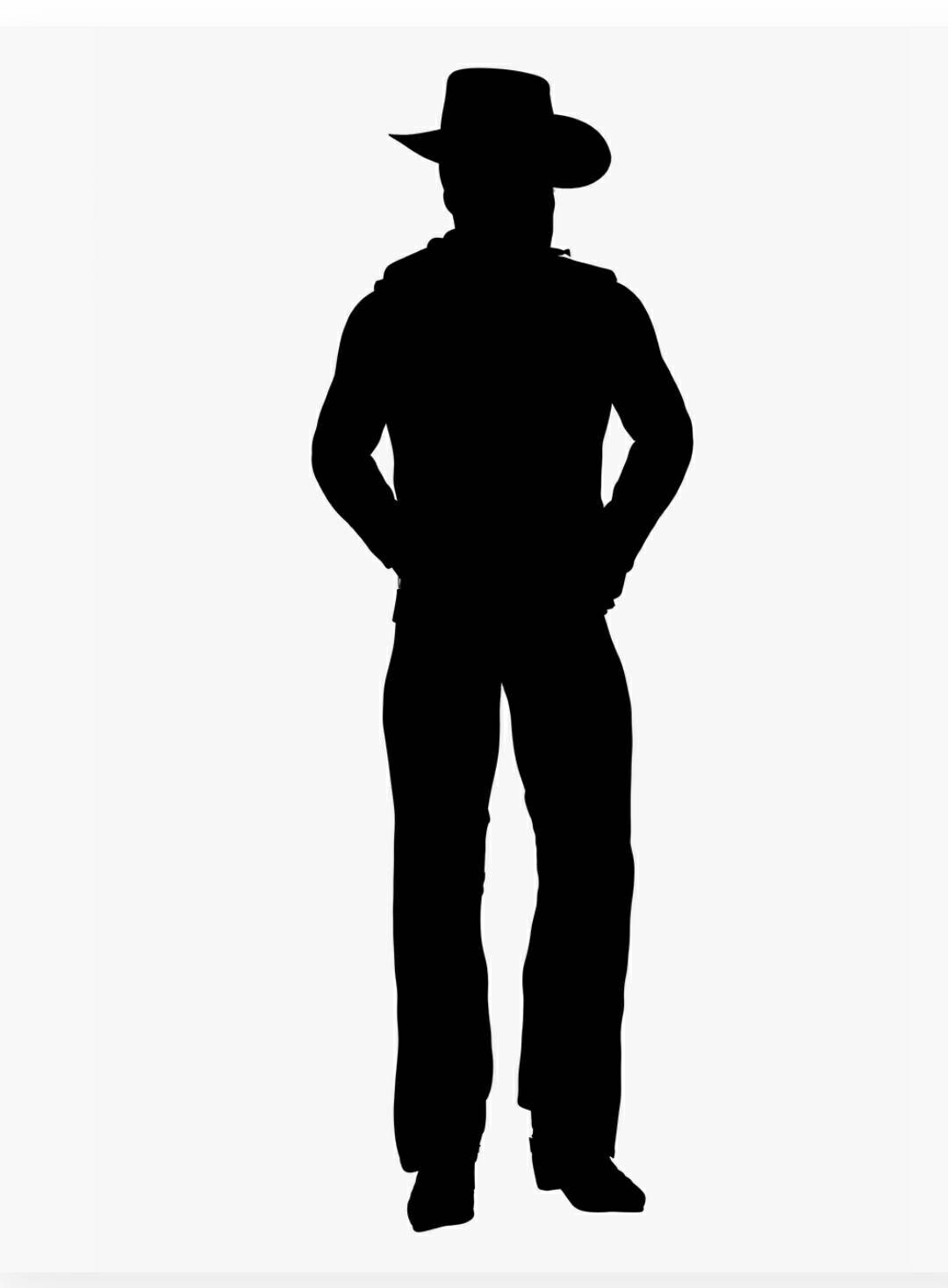 Cowboy Vinyl Decal Sticker Black - Etsy
