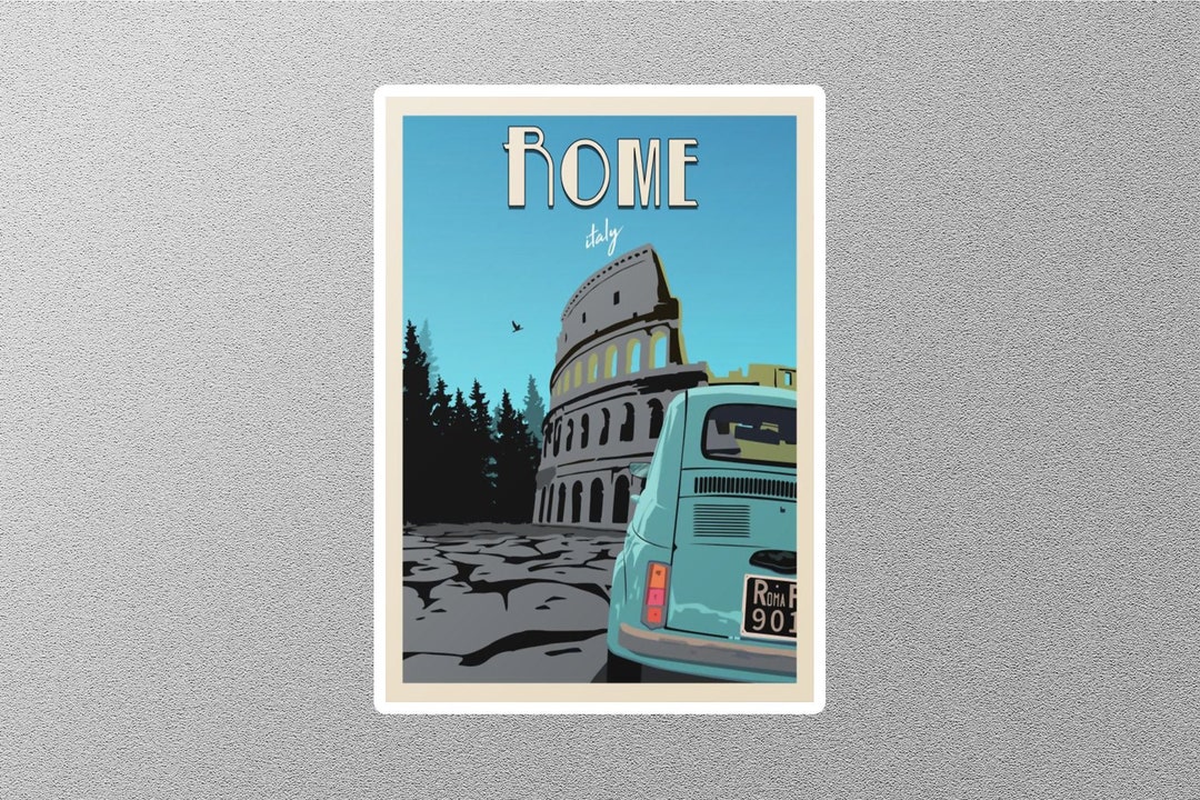 Vintage Rome Italy Travel Sticker - Etsy