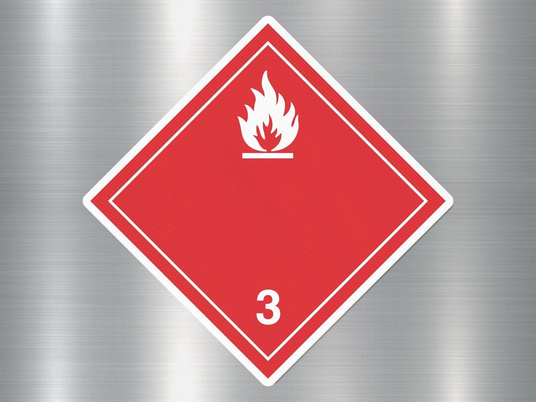 Class 3 Flammable Sign Sticker - Etsy