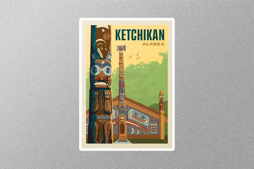 Vintage Ketchikan Travel Sticker - Etsy