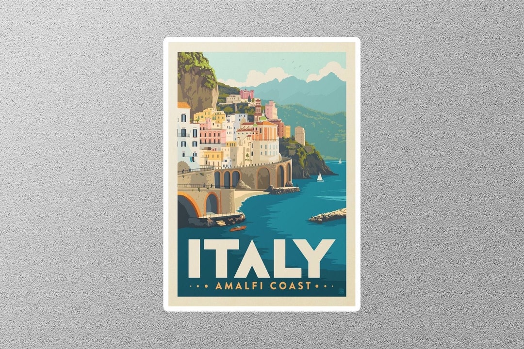 Vintage Italy Travel Sticker - Etsy