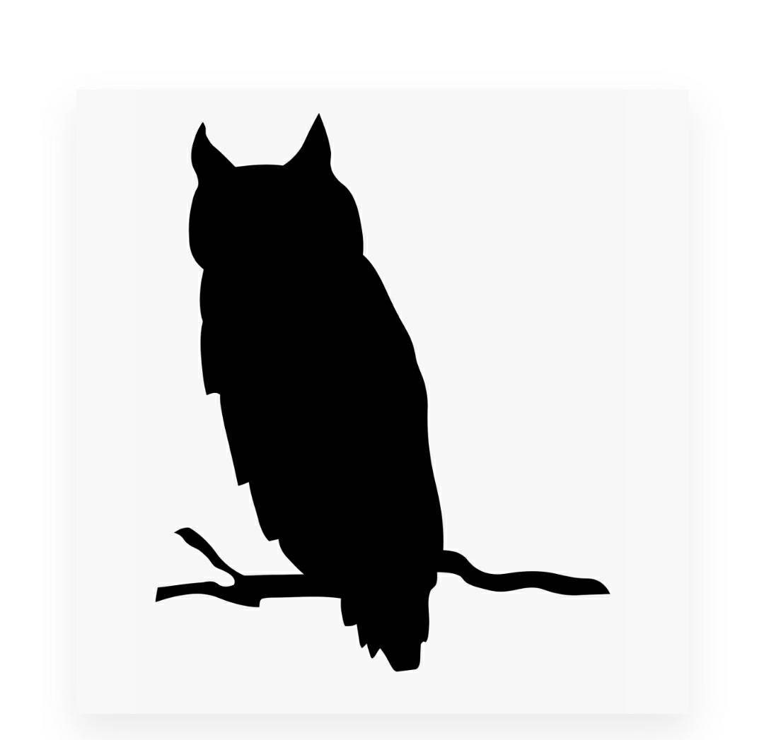 Owl Vinyl Decal Sticker Black - Etsy