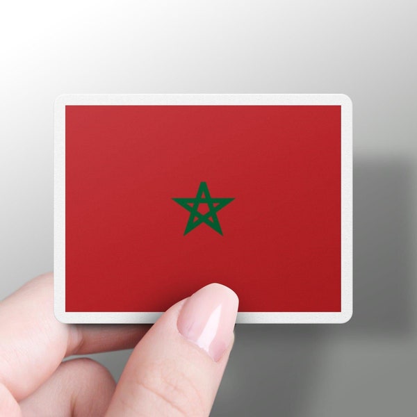 Morocco Flag Sticker - Etsy