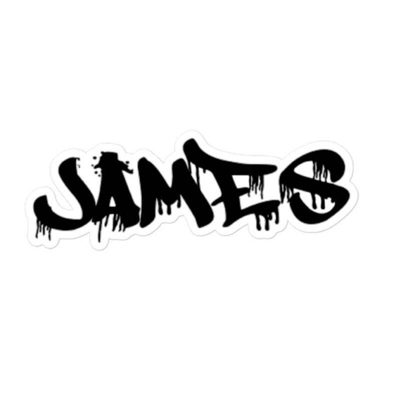 Personalized Graffiti Tag Sticker Custom Name Graffiti Drip - Etsy