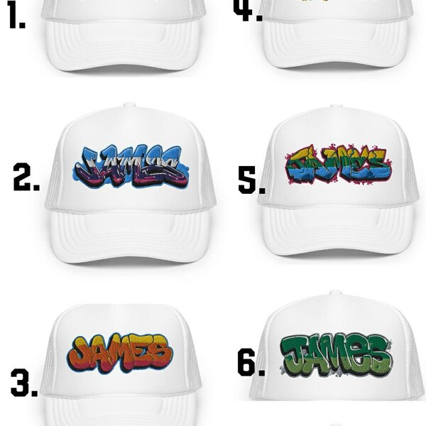 Graffiti on Hat - Etsy