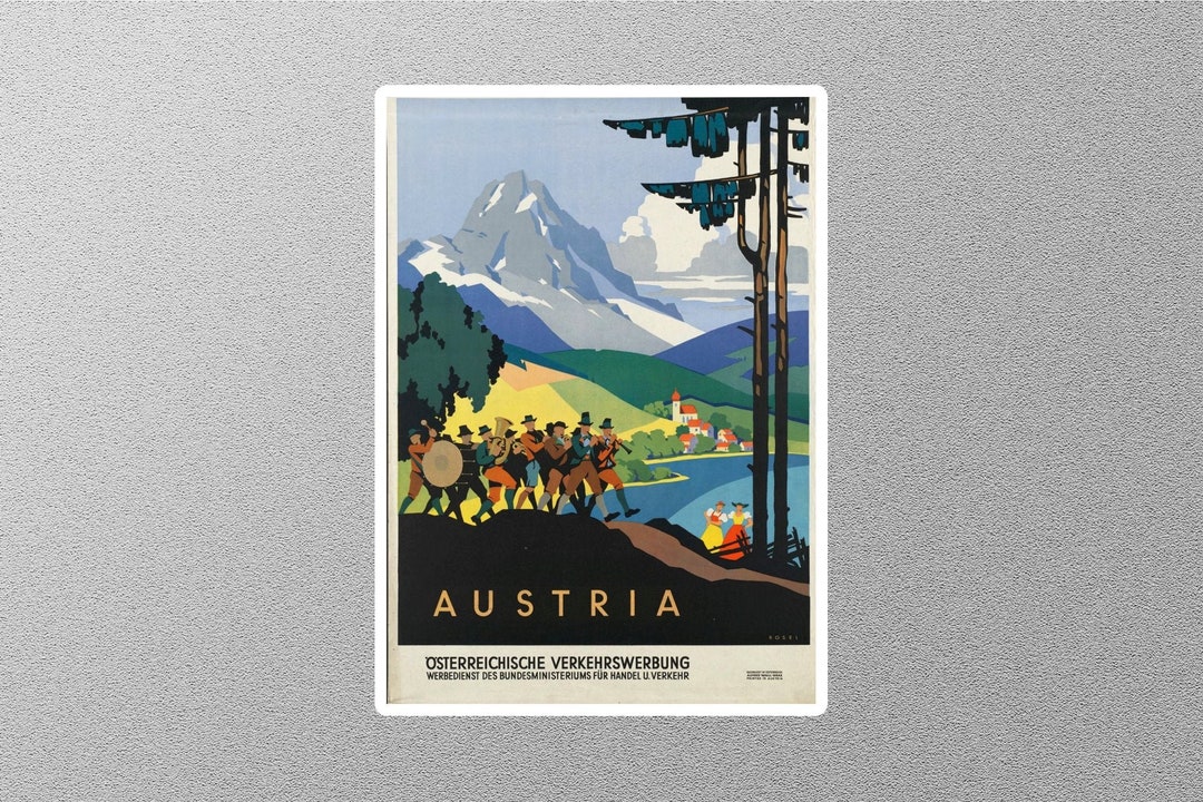 Vintage Austria Travel Sticker - Etsy
