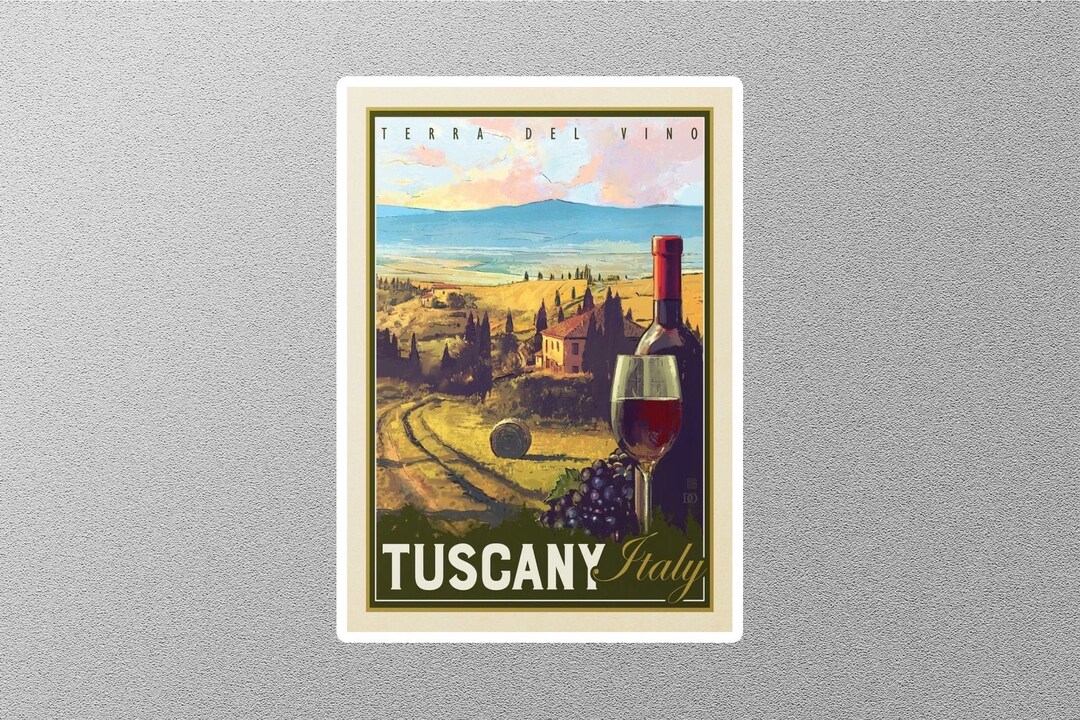 Vintage Tuscany Travel Sticker - Etsy