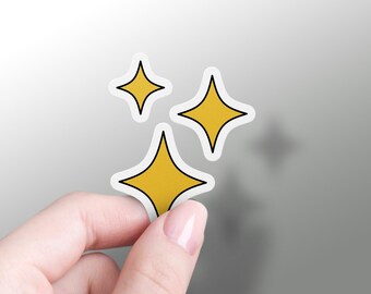 Holographic Sparkle Sticker White Shiny Sparkle Emoji Vinyl Sticker - Etsy