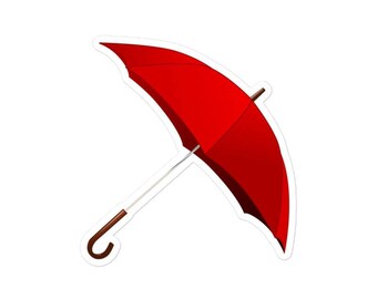 Red Umbrella Sticker - Etsy