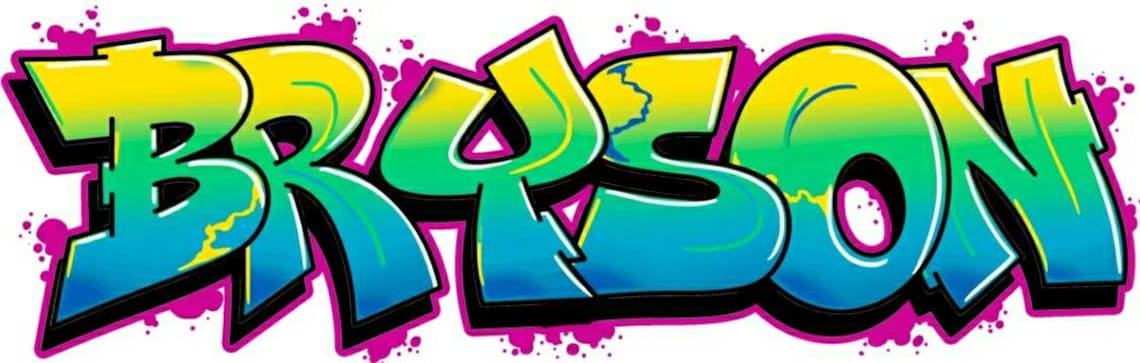 Bryson Graffiti Decal Sticker | Etsy