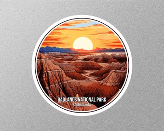 Vintage 1950's Style Badlands National Park SD South Dakota Retro ...