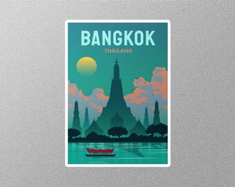 Thailand Bangkok 02 Seal Sticker Round Flag for Laptop Book Fridge ...