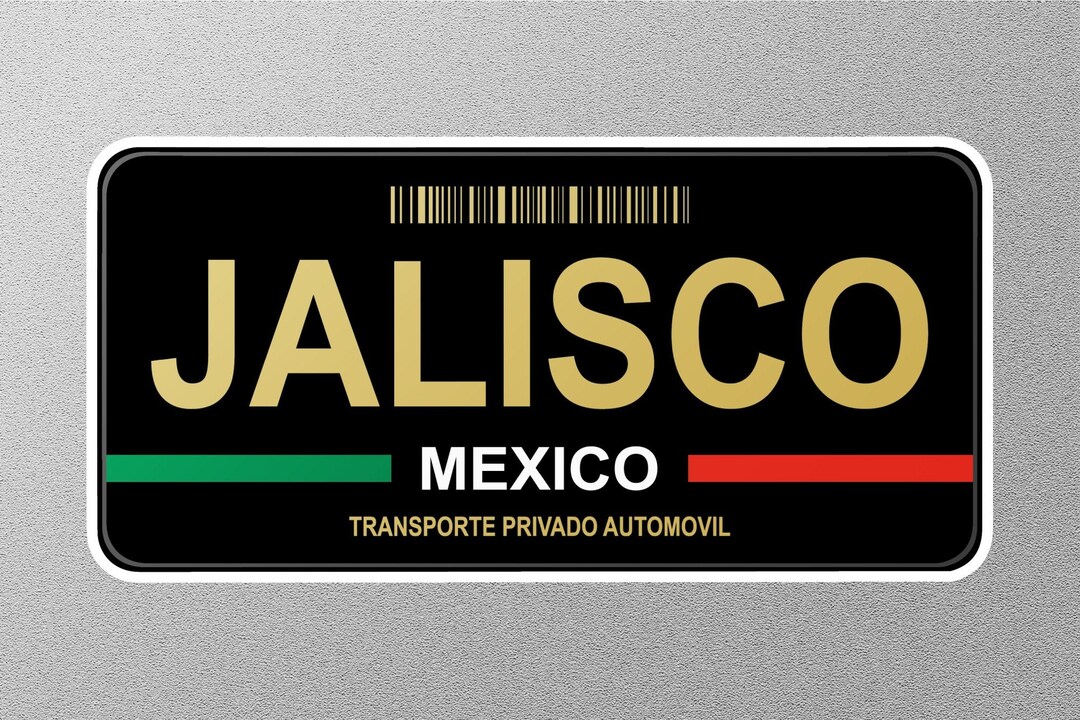 Jalisco Mexico License Plate Sticker - Etsy UK