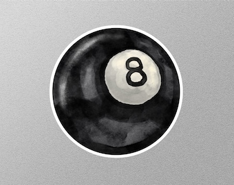 Magic Eight 8 Ball Vinyl Decal Sticker Pool Billiards - Etsy