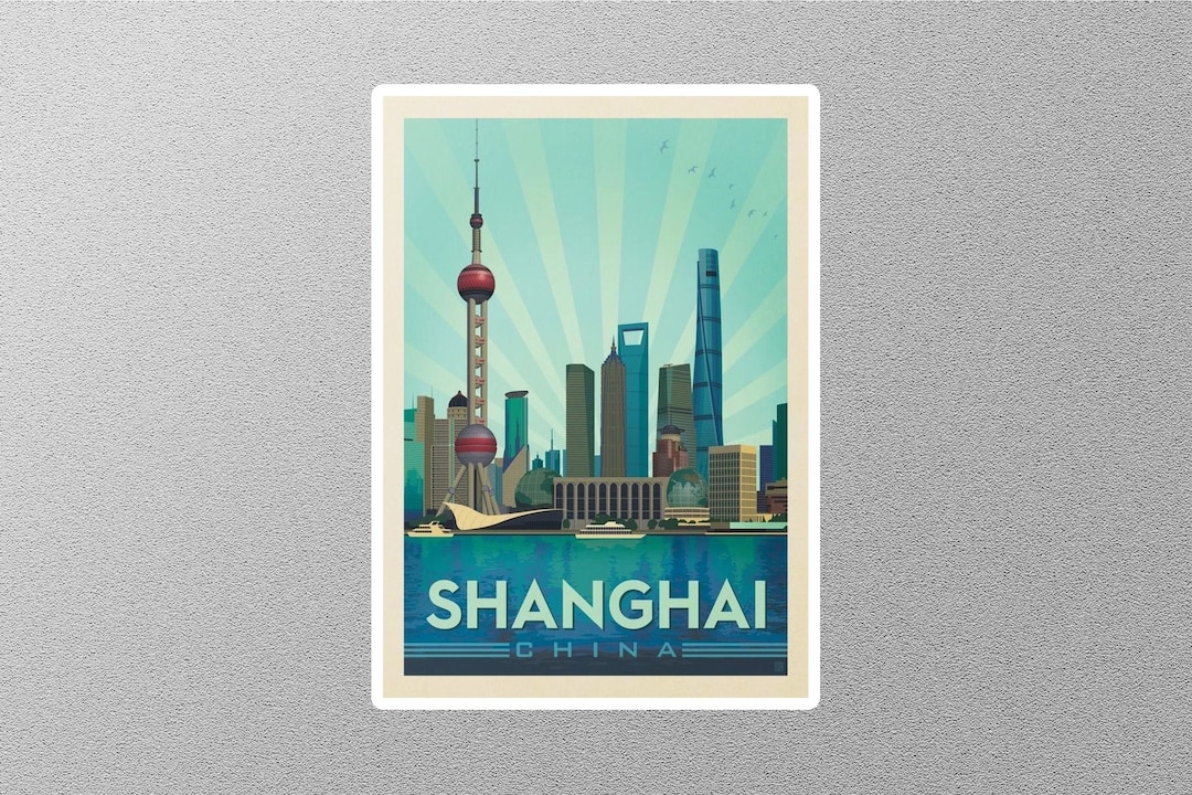 Vintage Shanghai Travel Sticker - Etsy