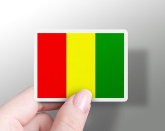 Guinea Flag Vinyl Sticker, National Pride Sticker, Laptop Decal, Travel ...