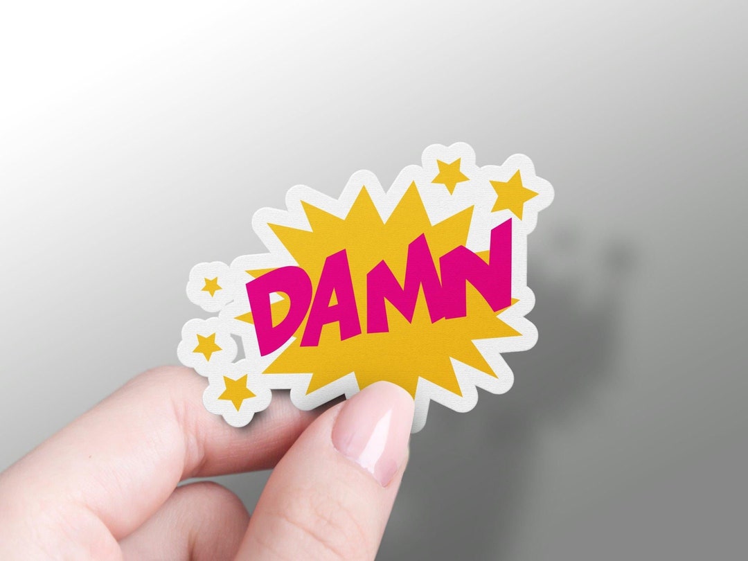 DAMN Bubble Splash Comic Sticker - Etsy