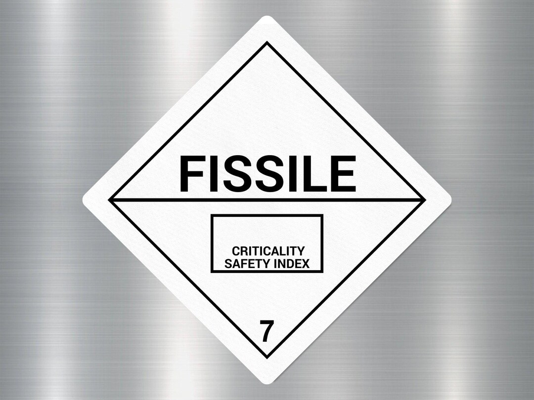 Hazard Class 7 Fissile Sign Sticker - Etsy