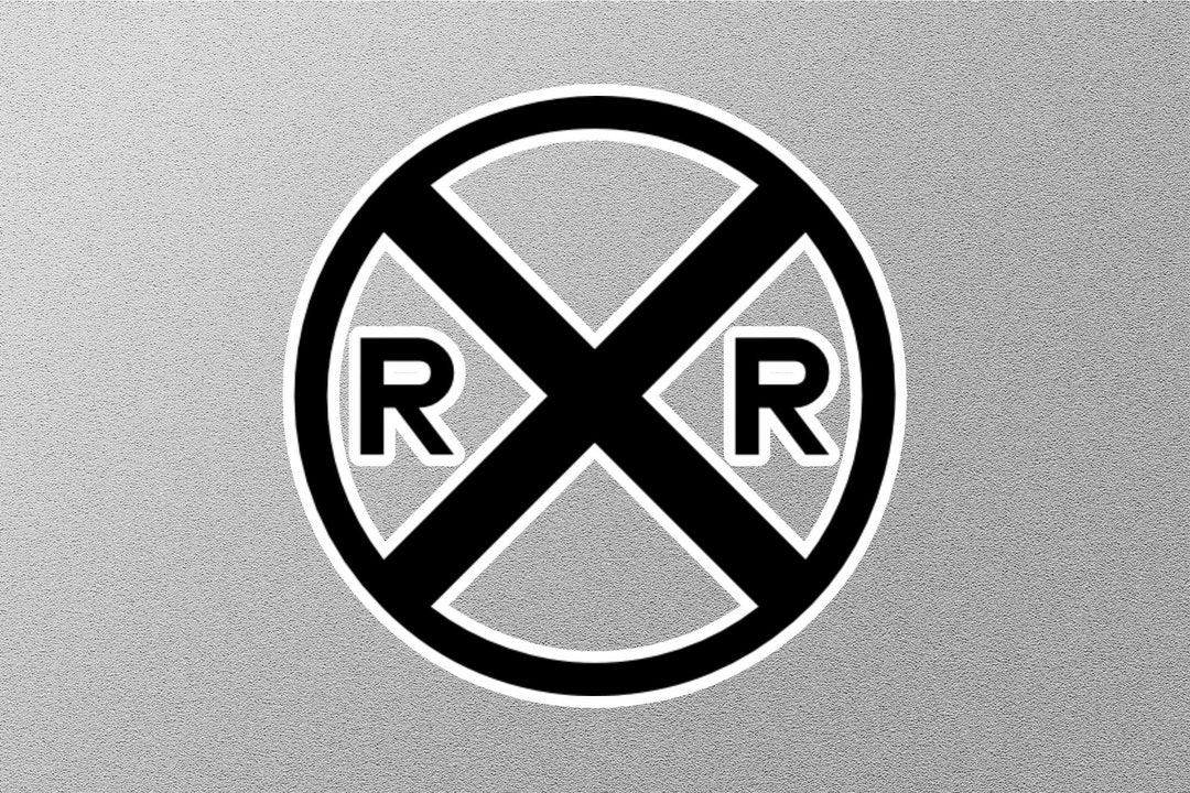 Railroad Grade Crossing Sign Sticker - Etsy