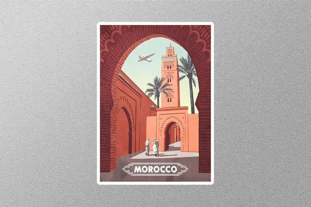 Vintage Morocco Travel Sticker - Etsy