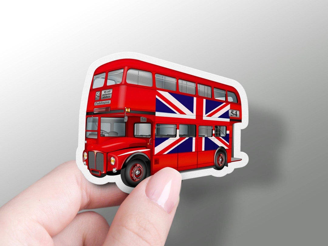 UK Double Decker Bus Sticker - Etsy