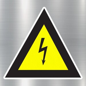 High Voltage Sign Sticker - Etsy