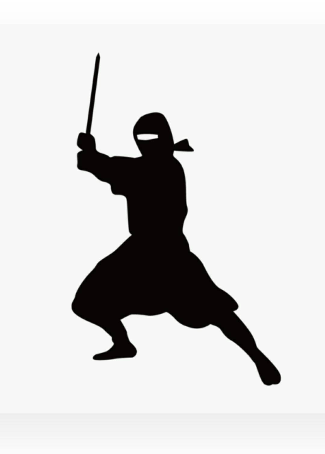 Ninja Vinyl Decal Sticker Black - Etsy