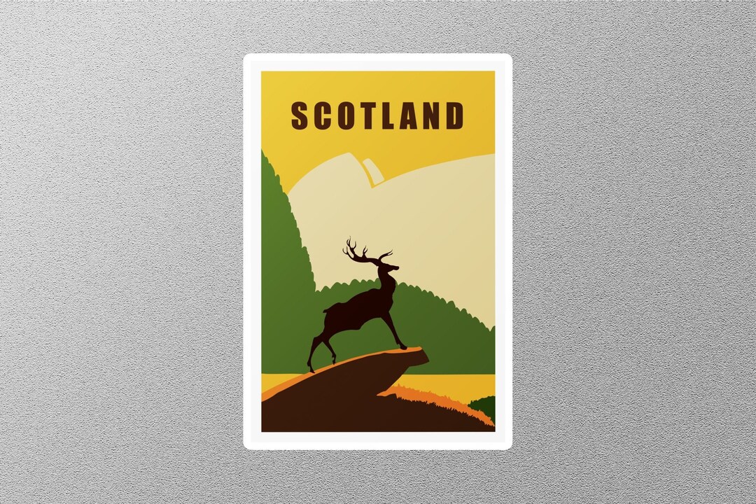 Vintage Scotland Travel Sticker - Etsy