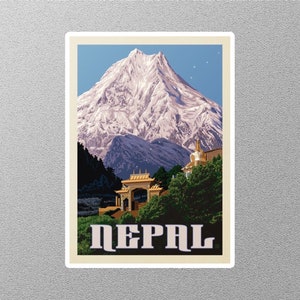 Vintage Nepal Travel Sticker - Etsy