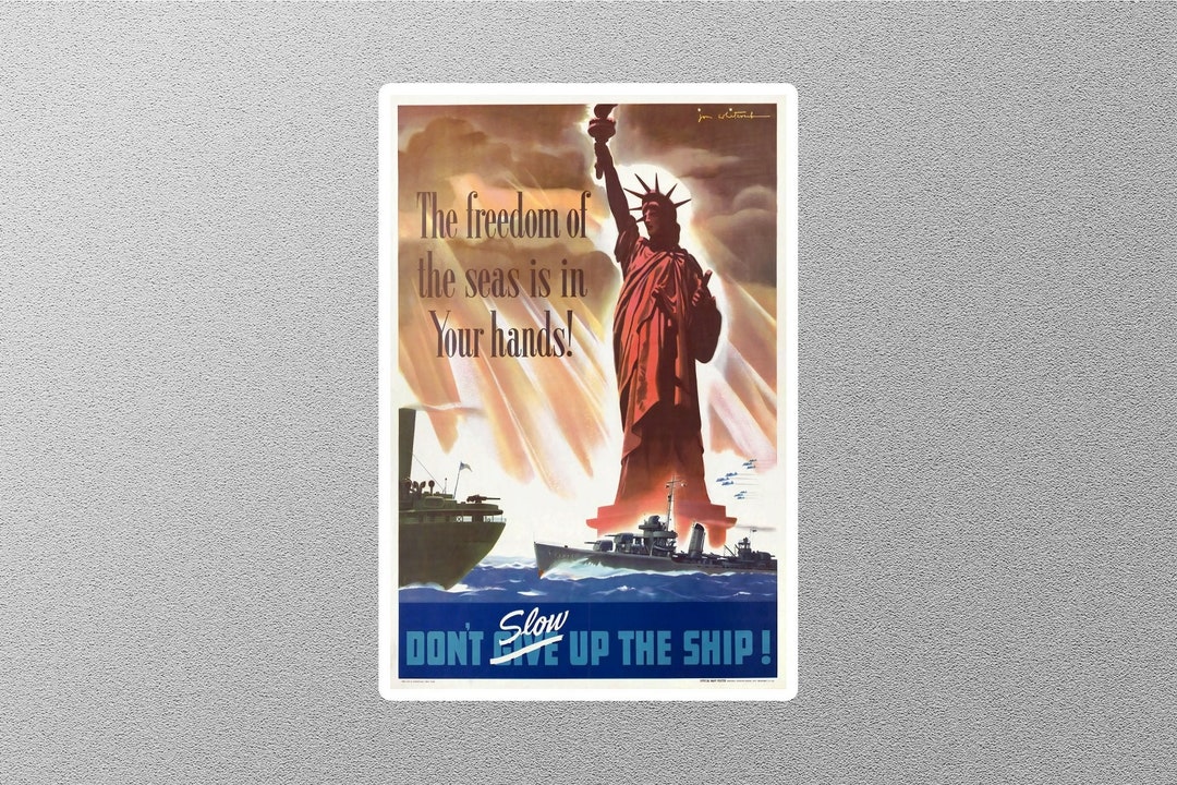 WW2 Don't Give up the Ship Sticker - Etsy