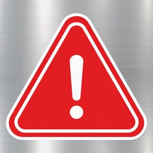 Red Triangle Warning Sign Sticker - Etsy