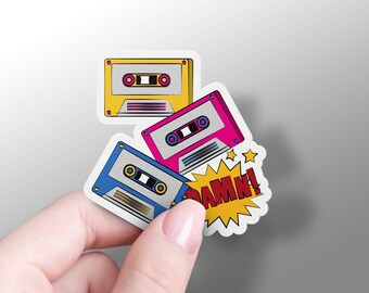 Cassette Tape 80s Mix Tape Sticker, 80s Music Cassette Tape Sticker ...