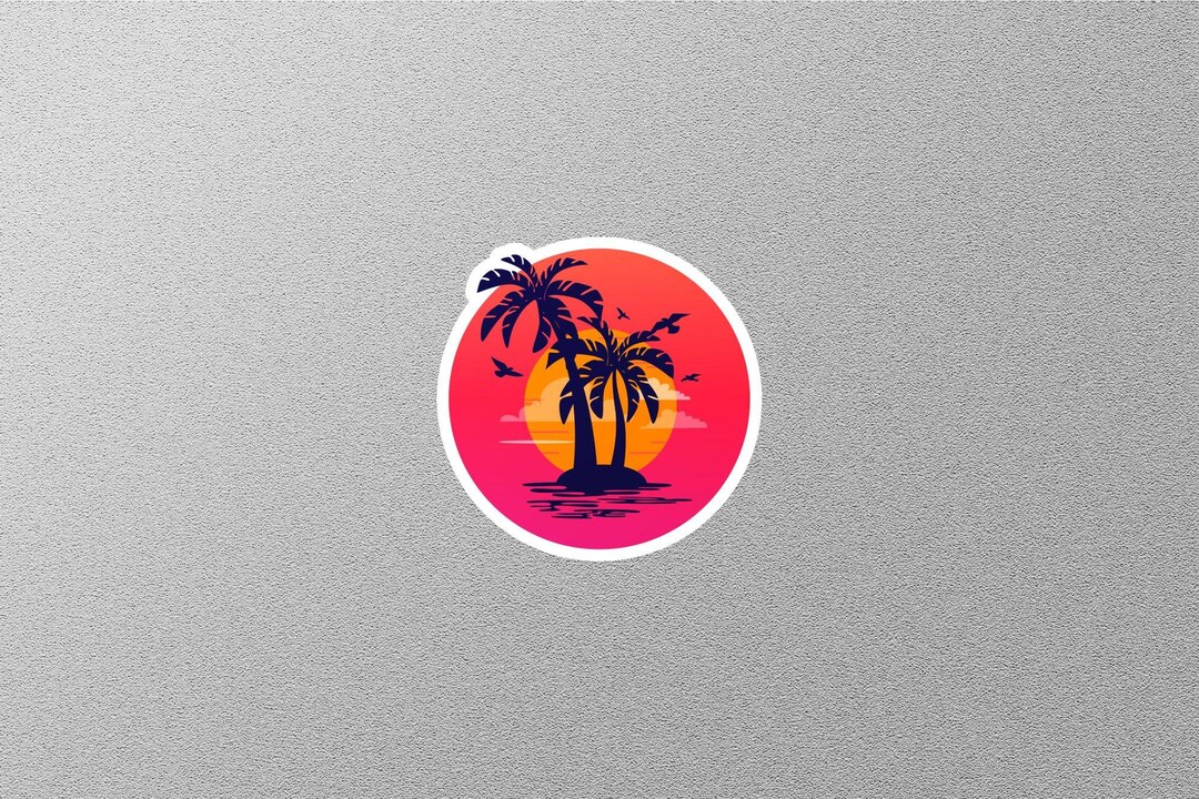 Coconut Tree Sticker - Etsy