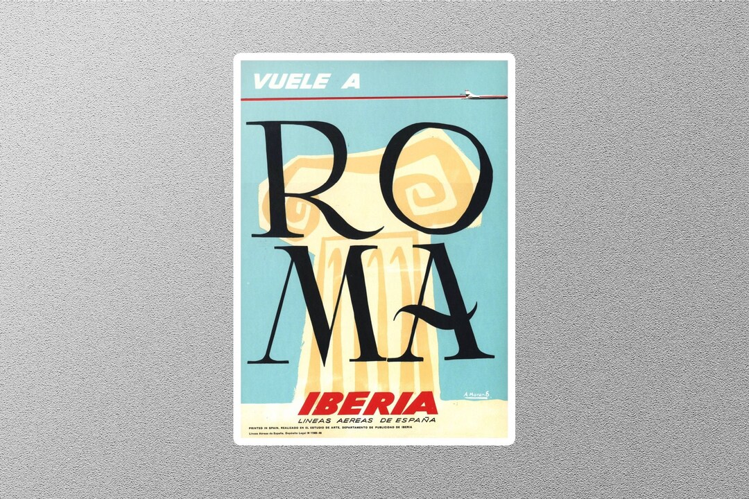 Vintage Roma Travel Sticker - Etsy