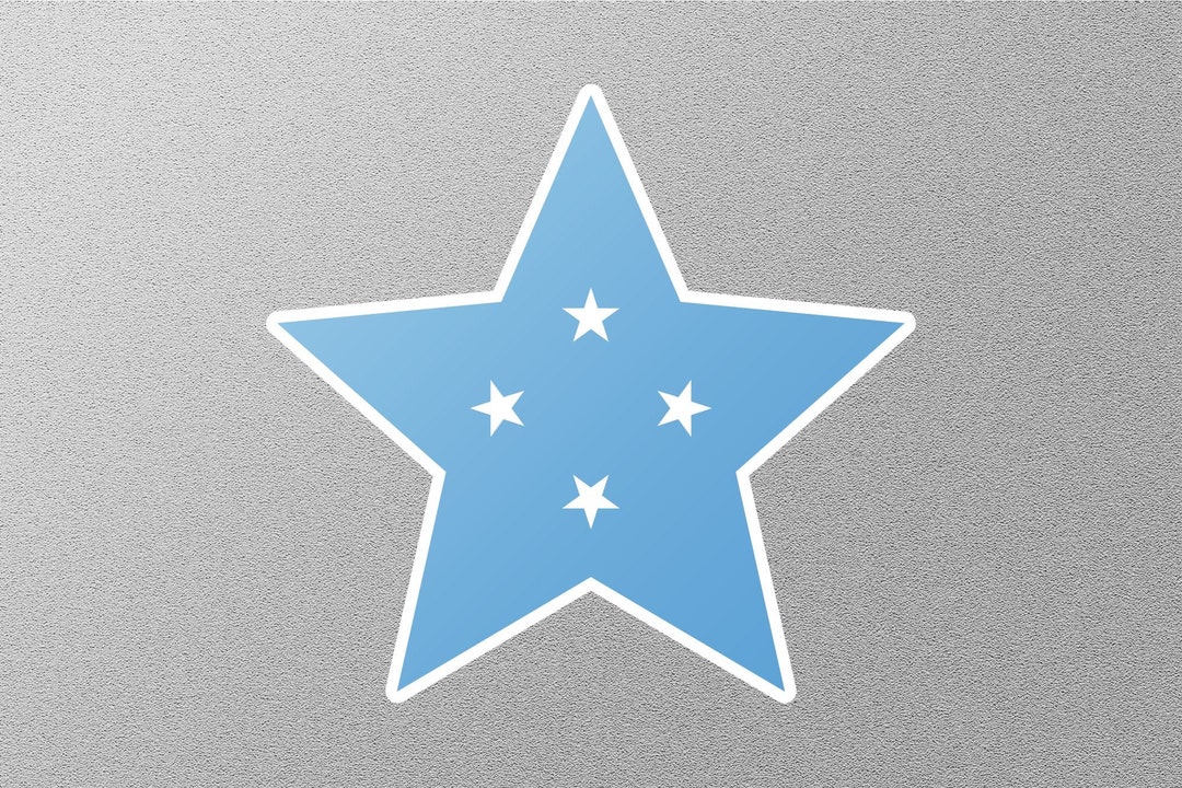 Micronesia Star Flag Sticker - Etsy