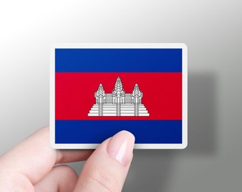 Cambodia Flag Bumper Sticker - Etsy