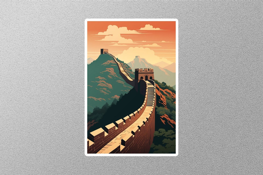 Vintage Great Wall of China Travel Sticker - Etsy