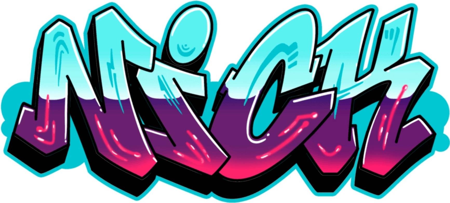 Bubble Letters Graffiti Names